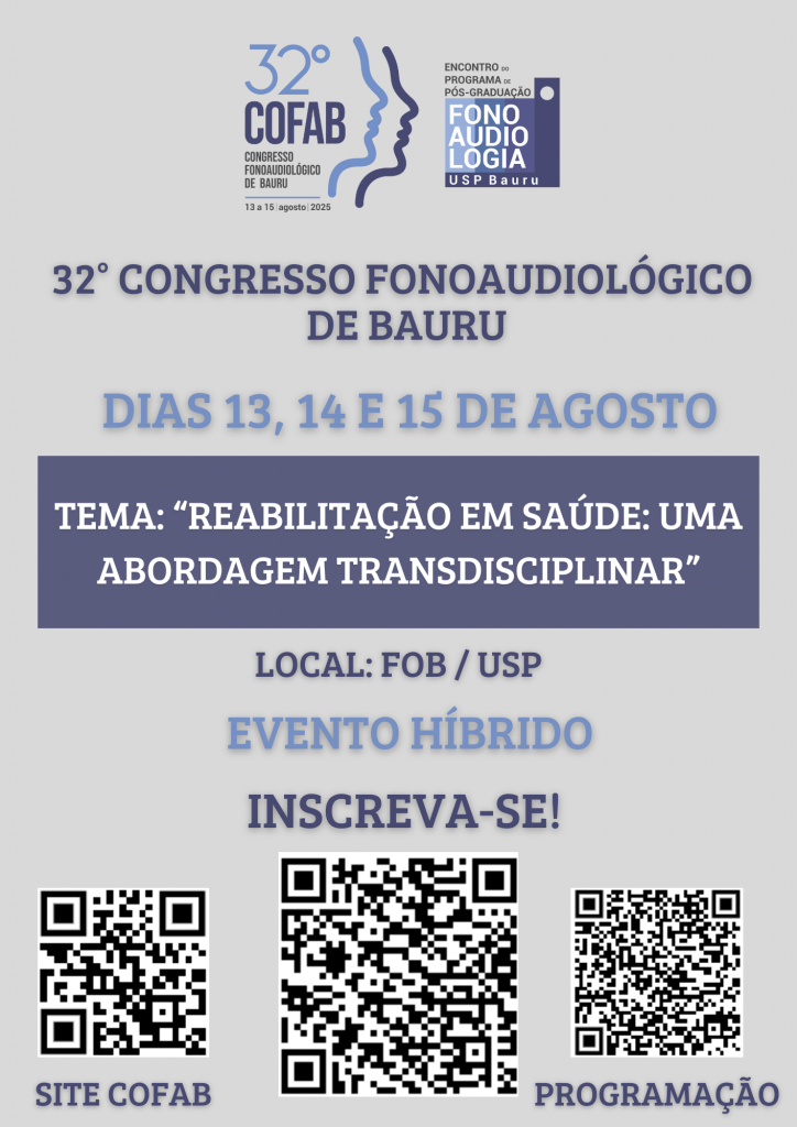 Últimos dias para se inscrever no 32° Cofab, Congresso Fonoaudiológico ...